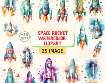 Space Girl Watercolor Clipart, Girly Space Watercolor Clipart, Girl ...