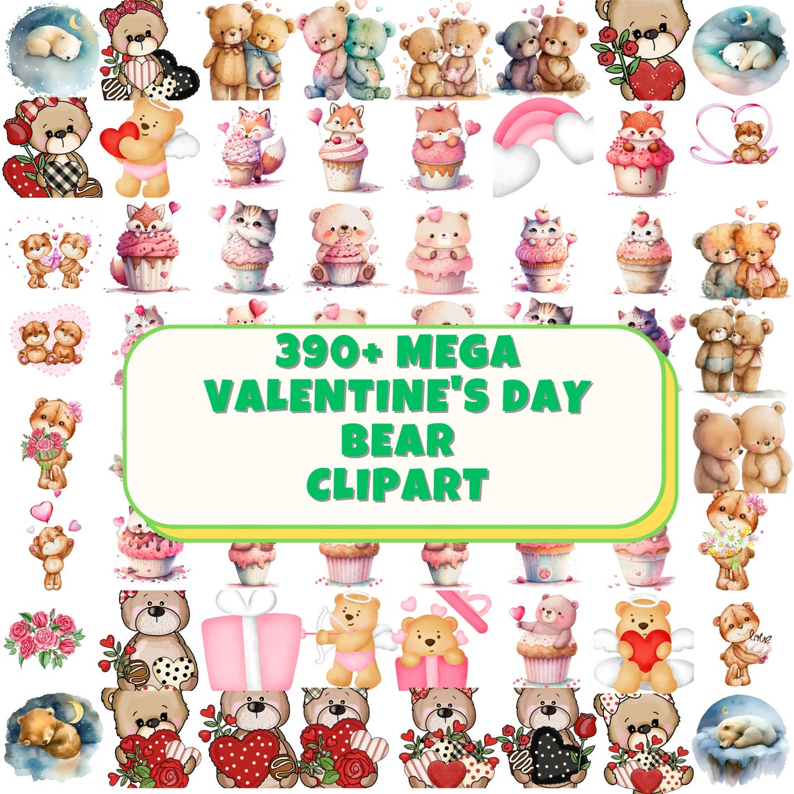 Valentine's Day Bear Clipart, Bear Valentine Clipart, Love Clipart ...