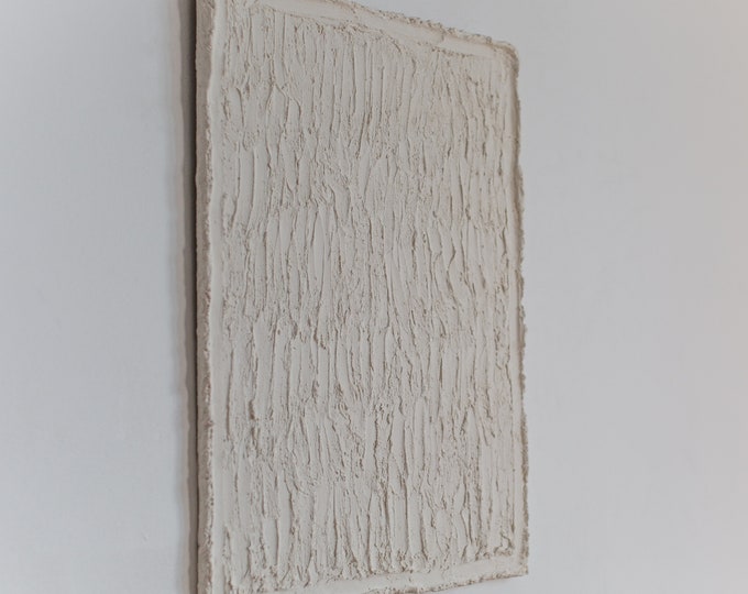 UNTITLED NO. 28-textural Tonal Clay Plaster Original Abstract Neutral 3 ...
