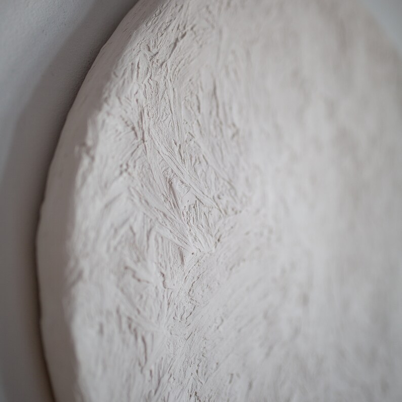 Round Wabi Sabi Wall Art, Boho Sun Wall Art, Japandi Decor, White ...