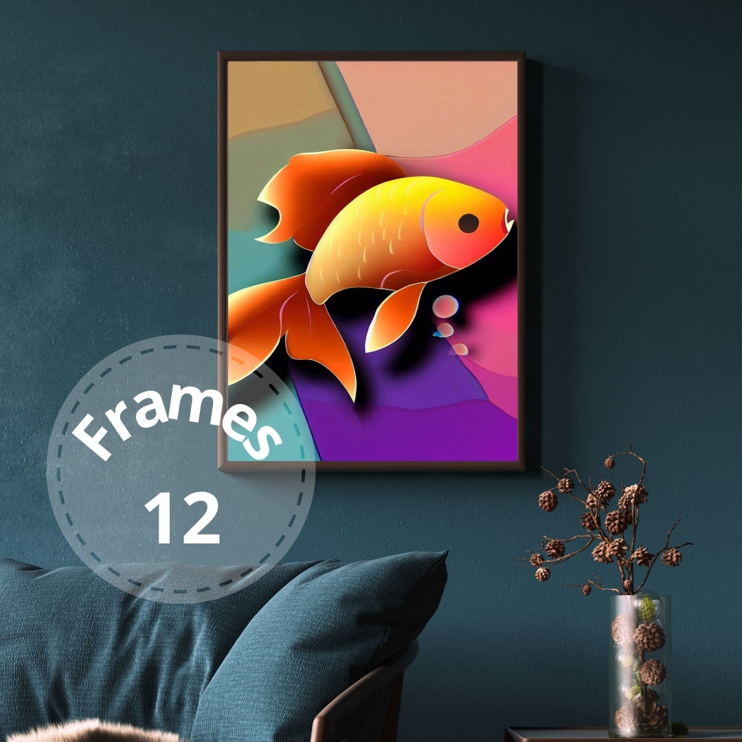 Boho Fish Printable, Downloadable Fish in Boho Art, Downloadable Wall ...