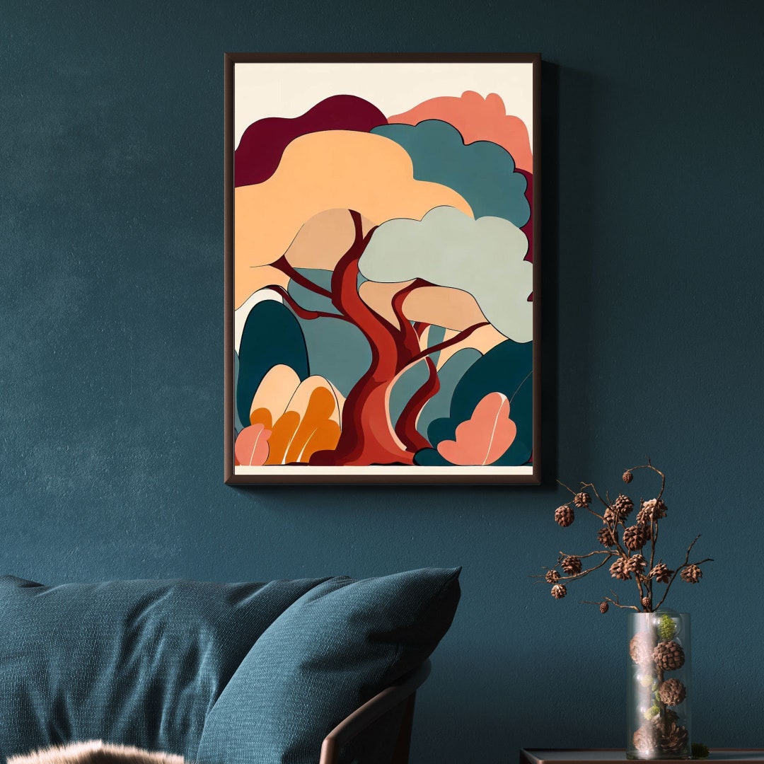 Printable Boho Trees, Downloadable Trees in Boho Art, Downloadable Wall ...