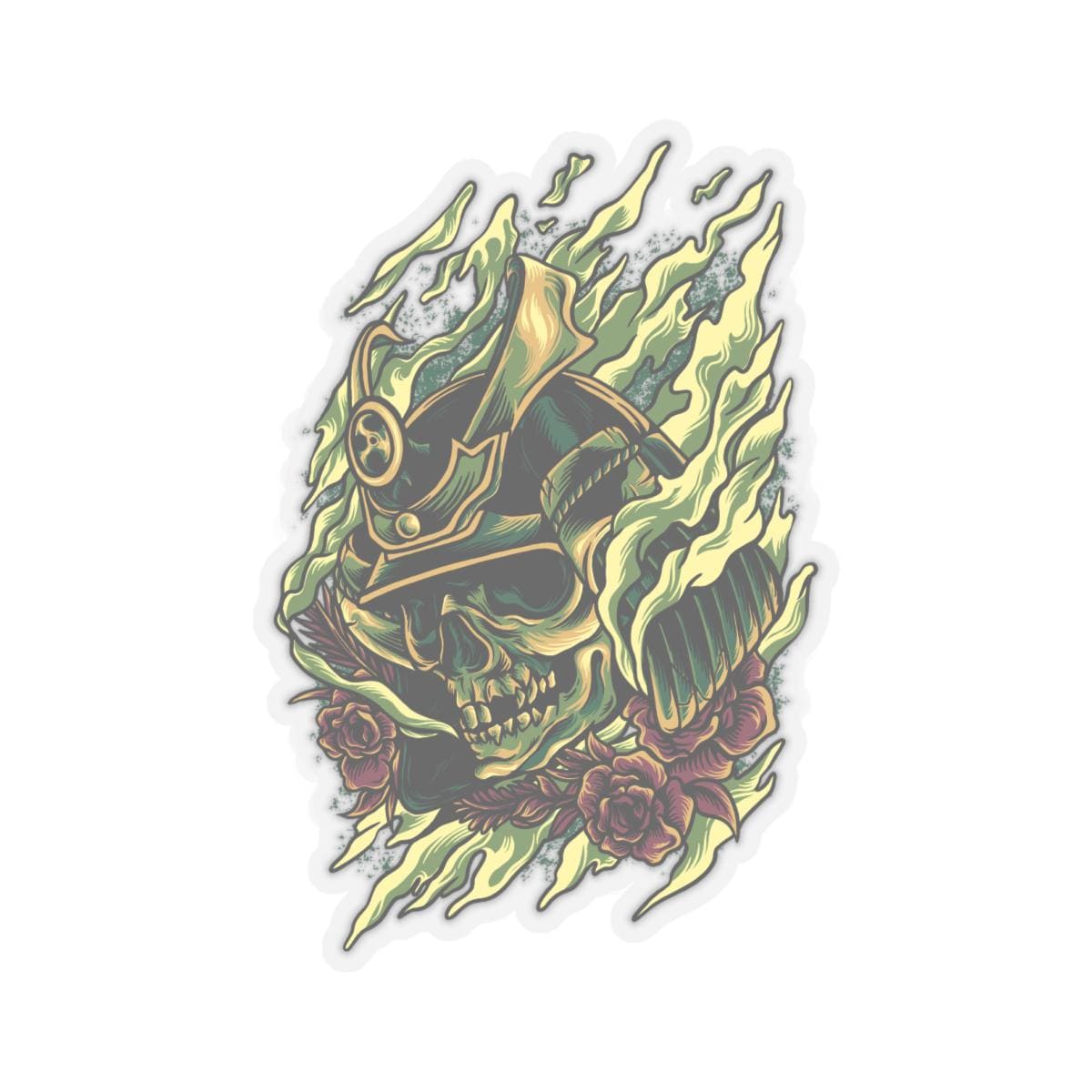 Stickers, Skull Stickers , Samurai Stickers , Japanese Sticker , Laptop ...