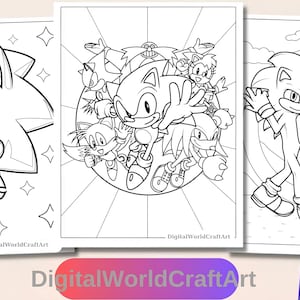 105 SONIC Coloring Pages /sonic Printable Coloring Sheets for Kids / A4 ...