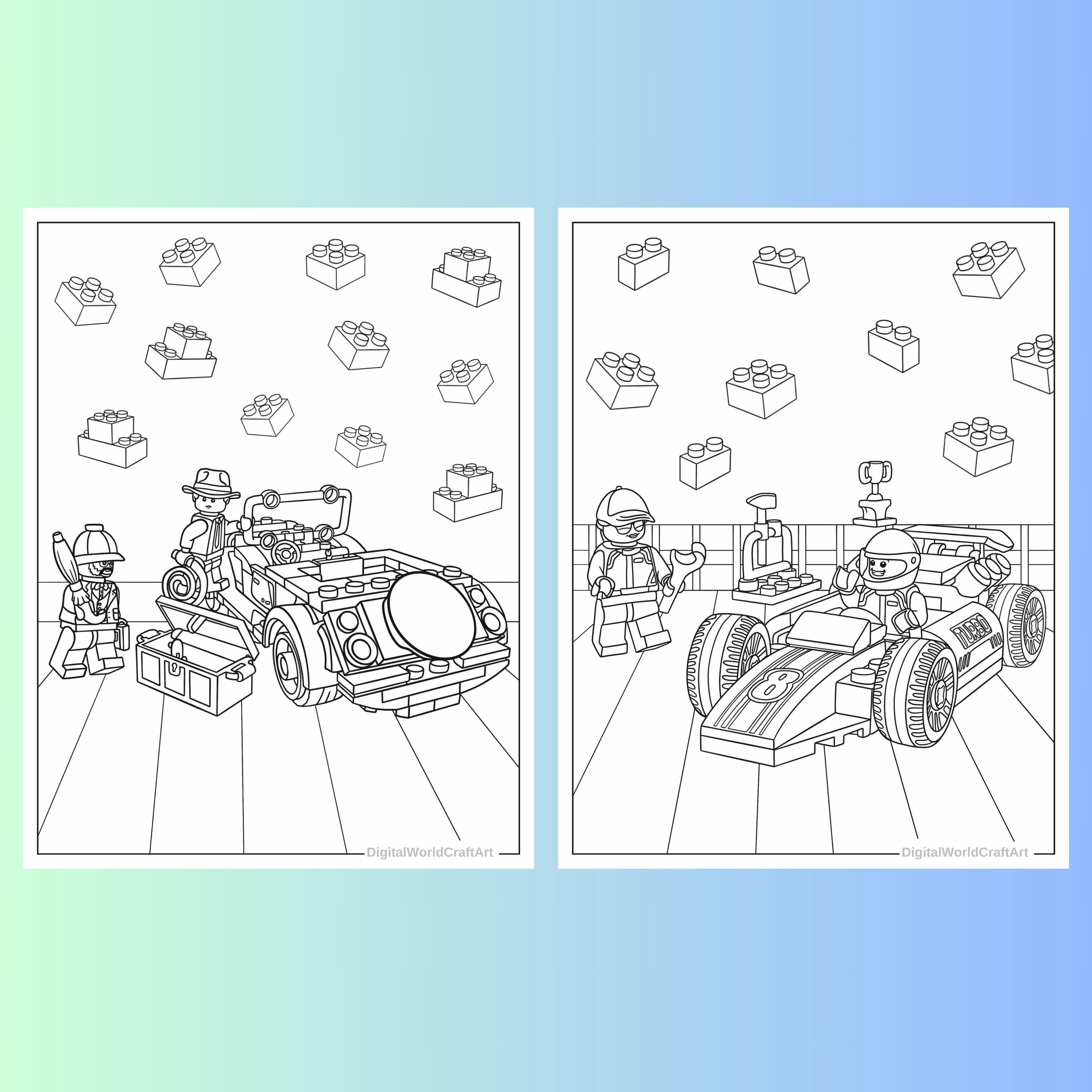 Coloring Pages, Building Blocks Coloring Page, Birthday Party Game ...