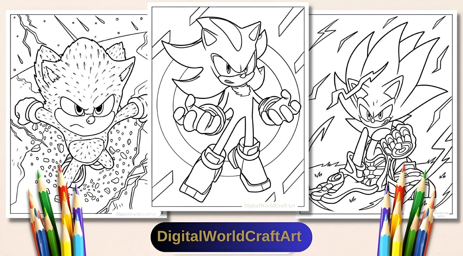 105 SONIC Coloring Pages /sonic Printable Coloring Sheets for Kids / A4 ...
