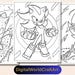105 SONIC Coloring Pages /sonic Printable Coloring Sheets for Kids / A4 ...