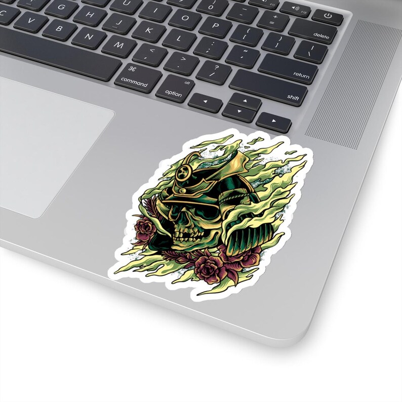Stickers, Skull Stickers , Samurai Stickers , Japanese Sticker , Laptop ...