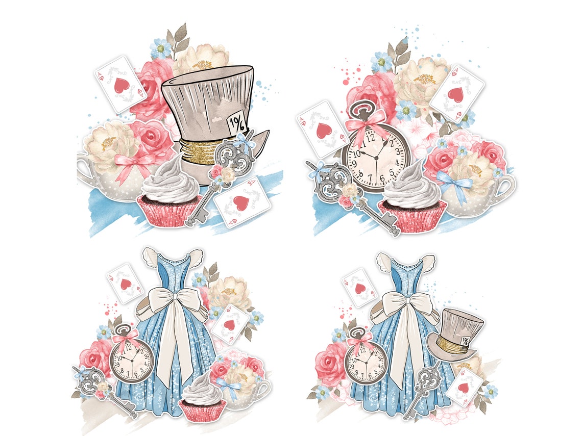Alice in Wonderland Design,alice in Wonderland Digital Paper Pack ...