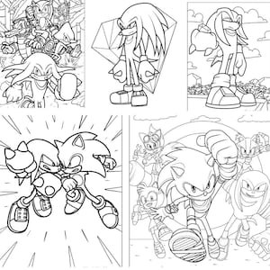 105 SONIC Coloring Pages /sonic Printable Coloring Sheets for Kids / A4 ...