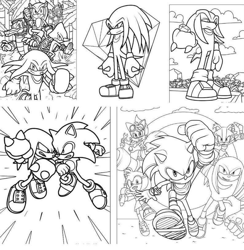 105 SONIC Coloring Pages /sonic Printable Coloring Sheets for Kids / A4 ...