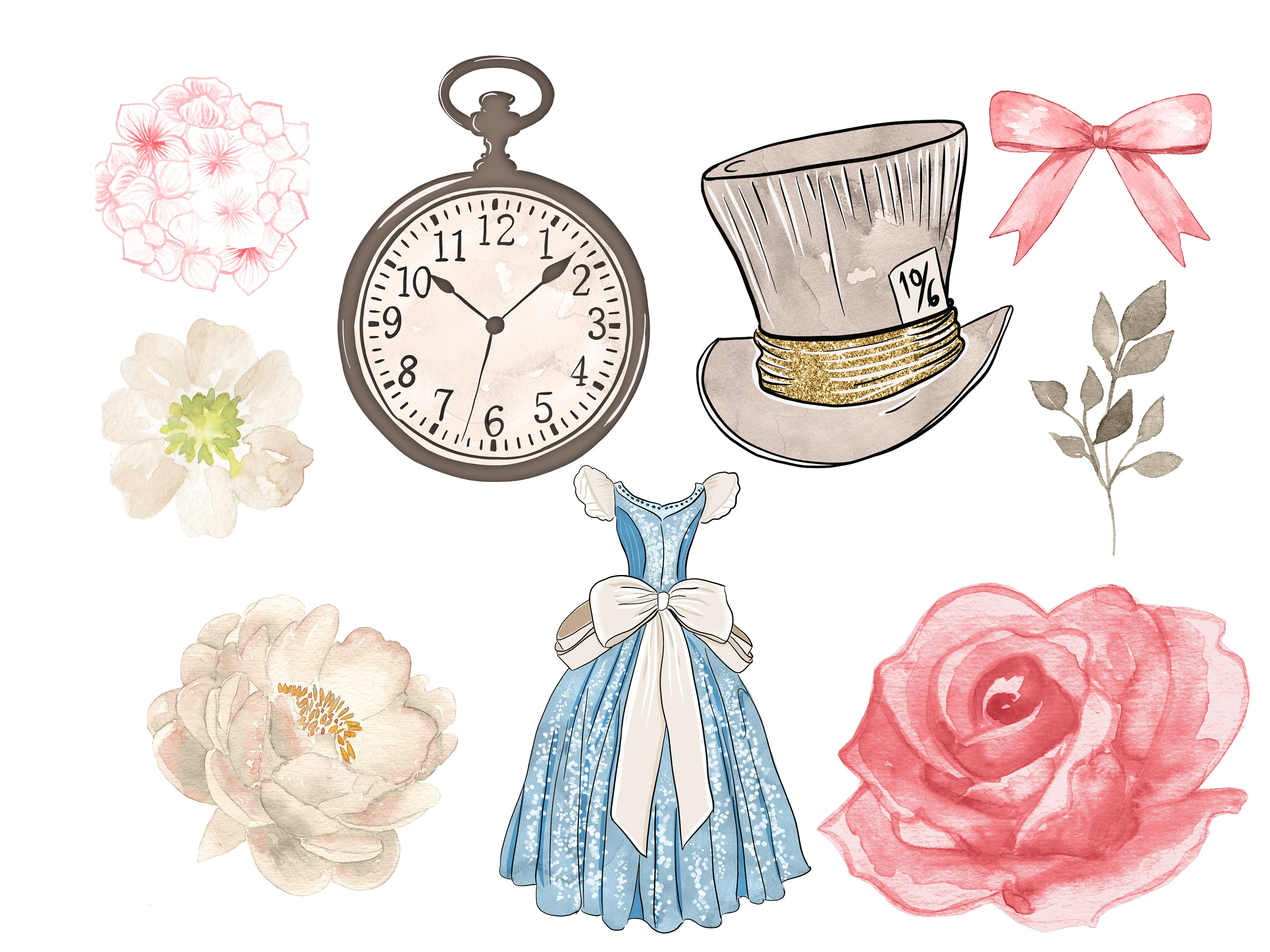 Alice in Wonderland Design,alice in Wonderland Digital Paper Pack ...