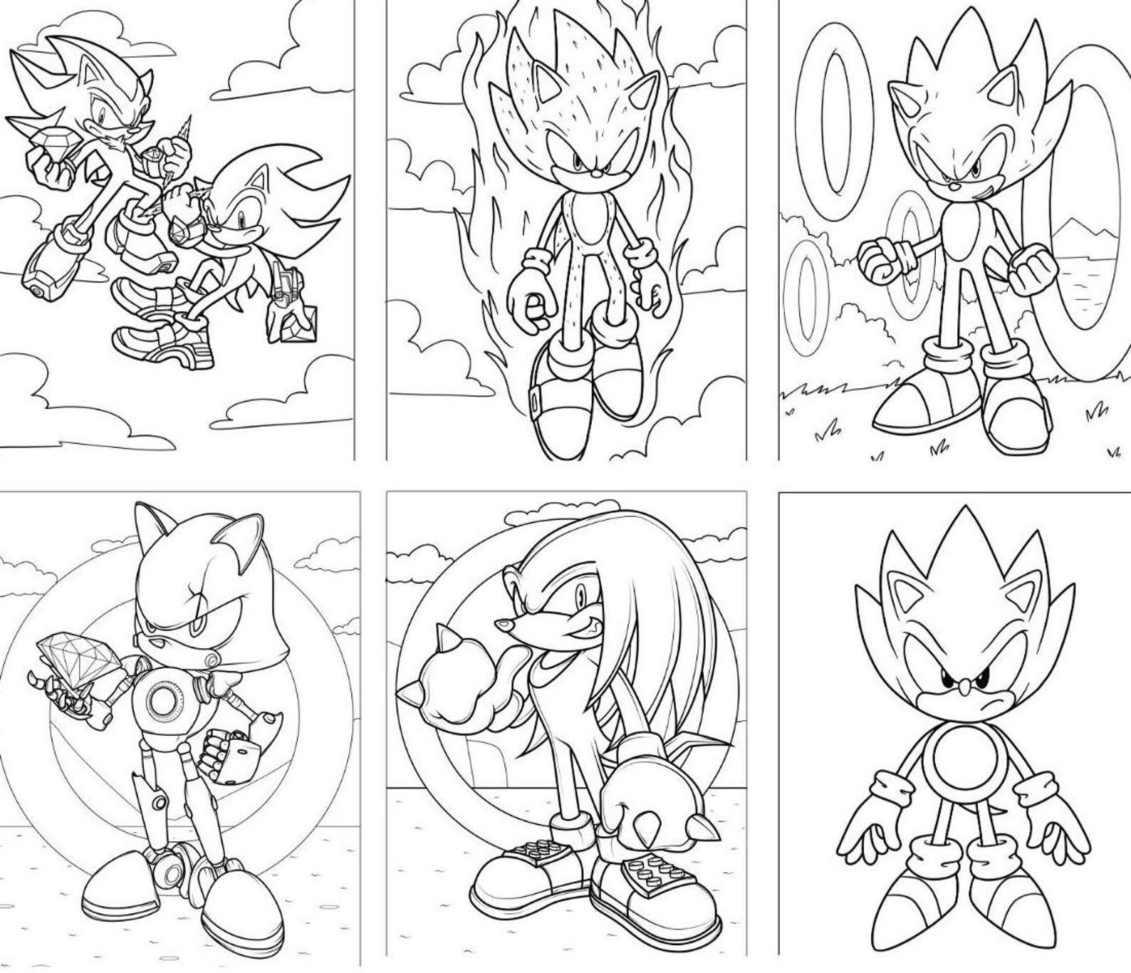 105 SONIC Coloring Pages /sonic Printable Coloring Sheets for Kids / A4 ...