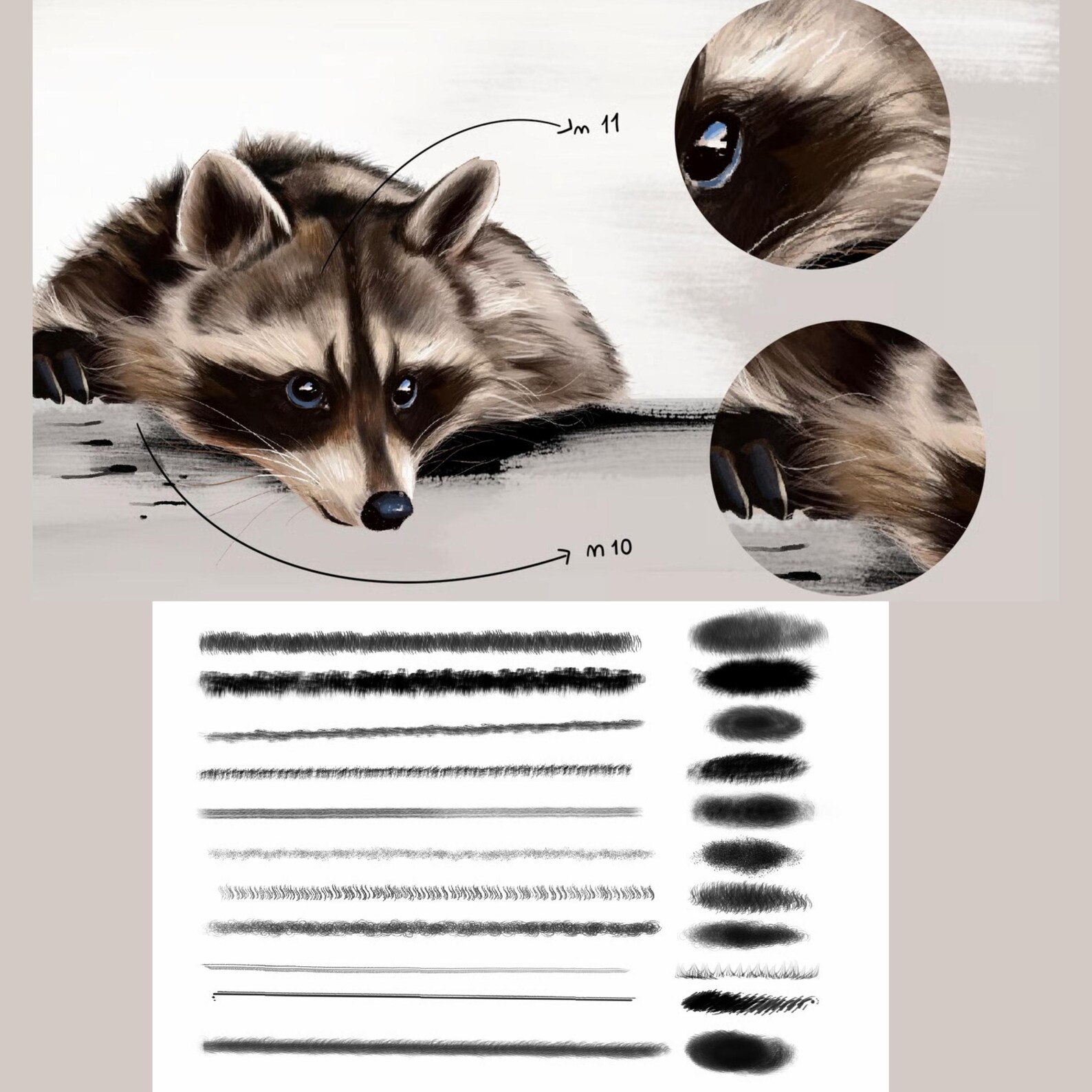 155 Brushes, Animal Fur Procreate Brushes, Fur Brushes Procreate ...