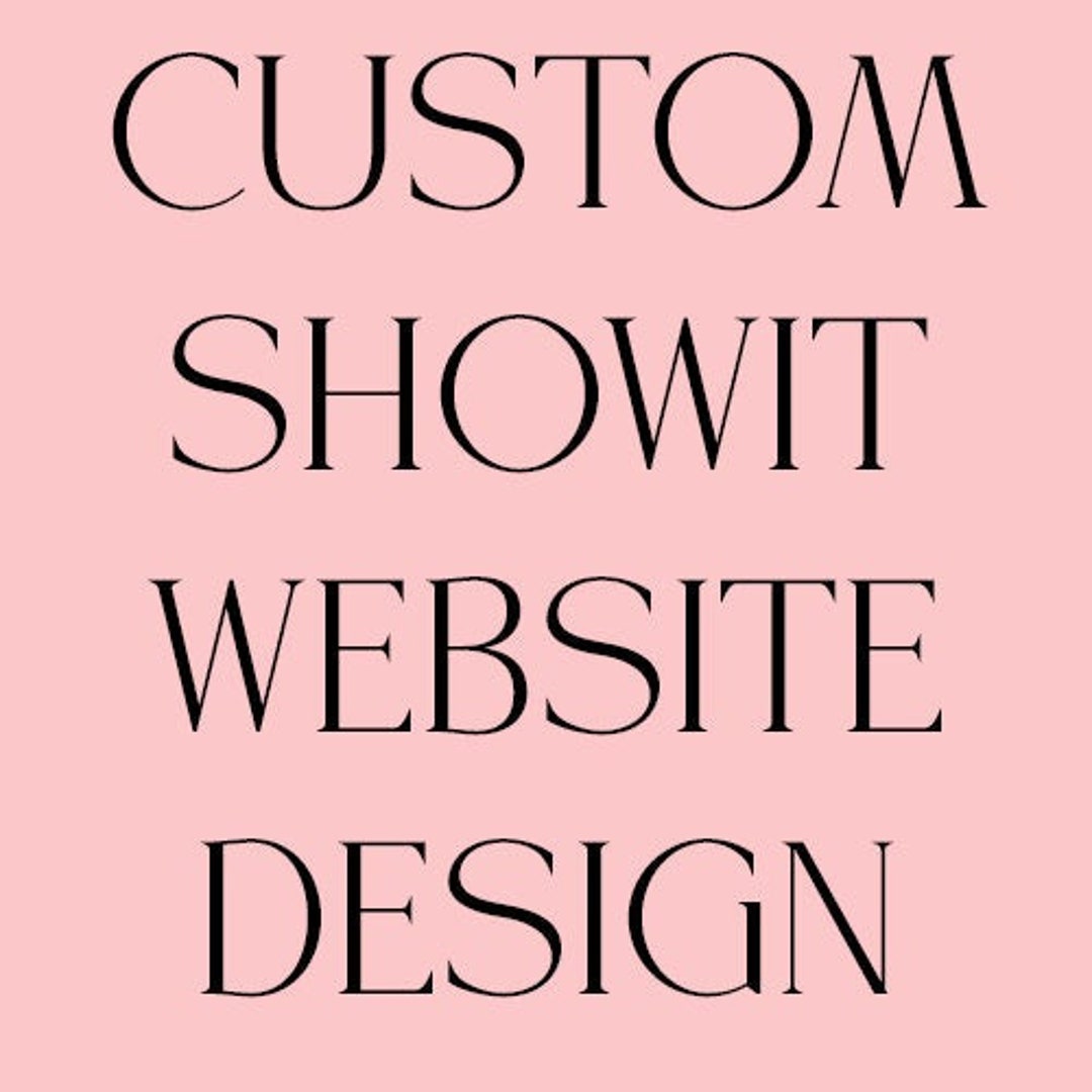 Custom Showit Website Design - Etsy