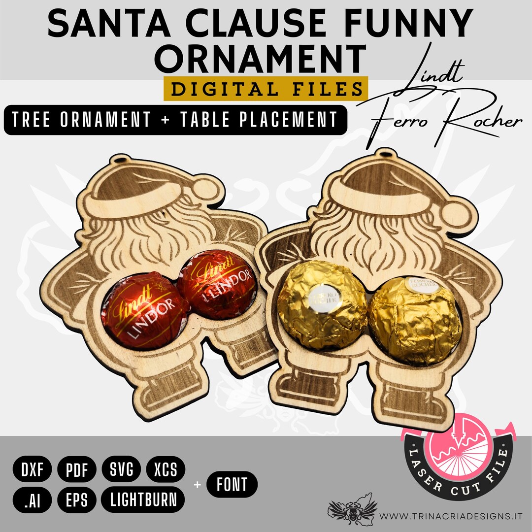 Santa Clause Funny Ornament - Digital File - Etsy