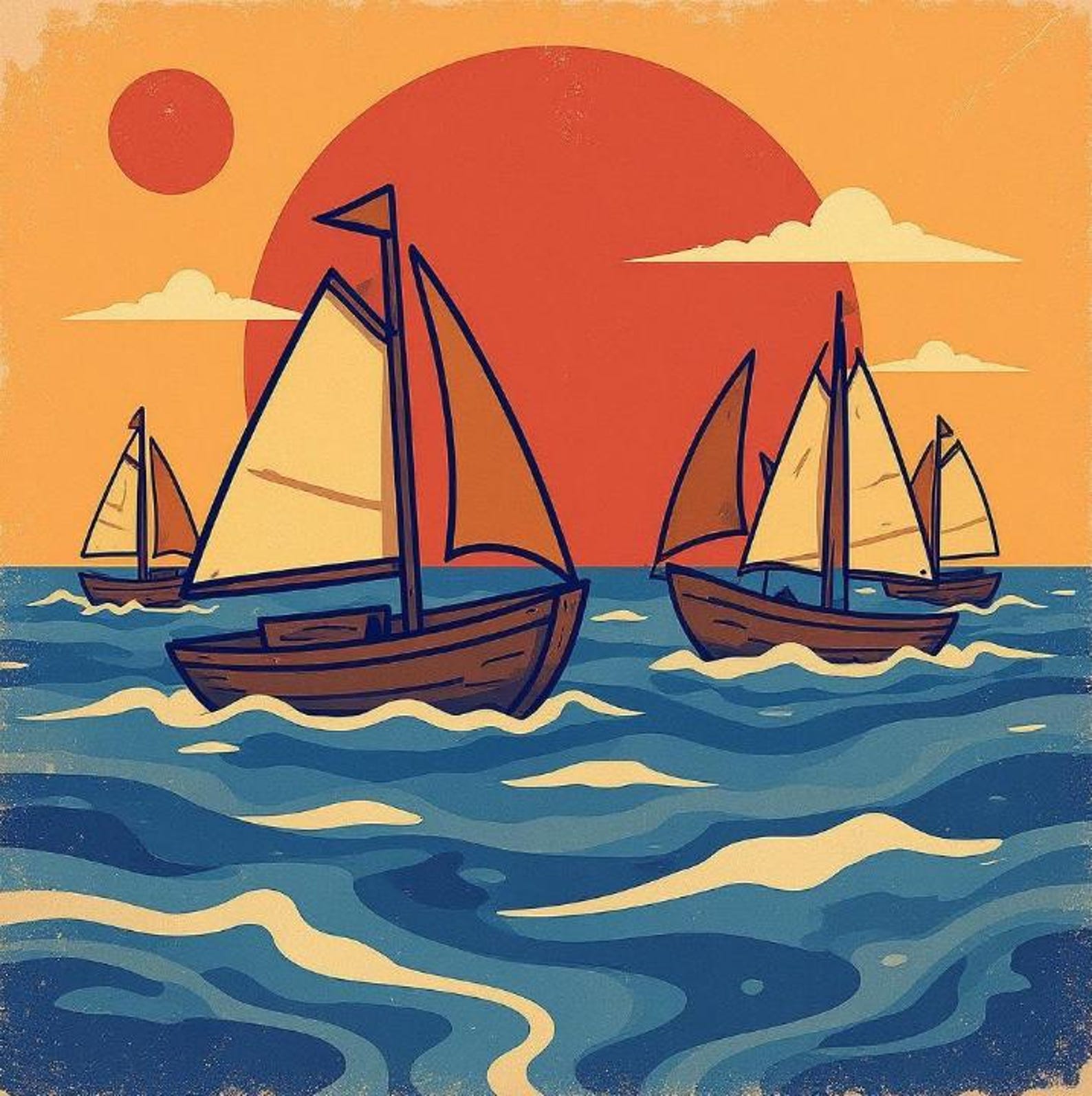 Retro Summer SVG Bundle | Vintage 70s & 80s Beach Vector Clipart | AI ...