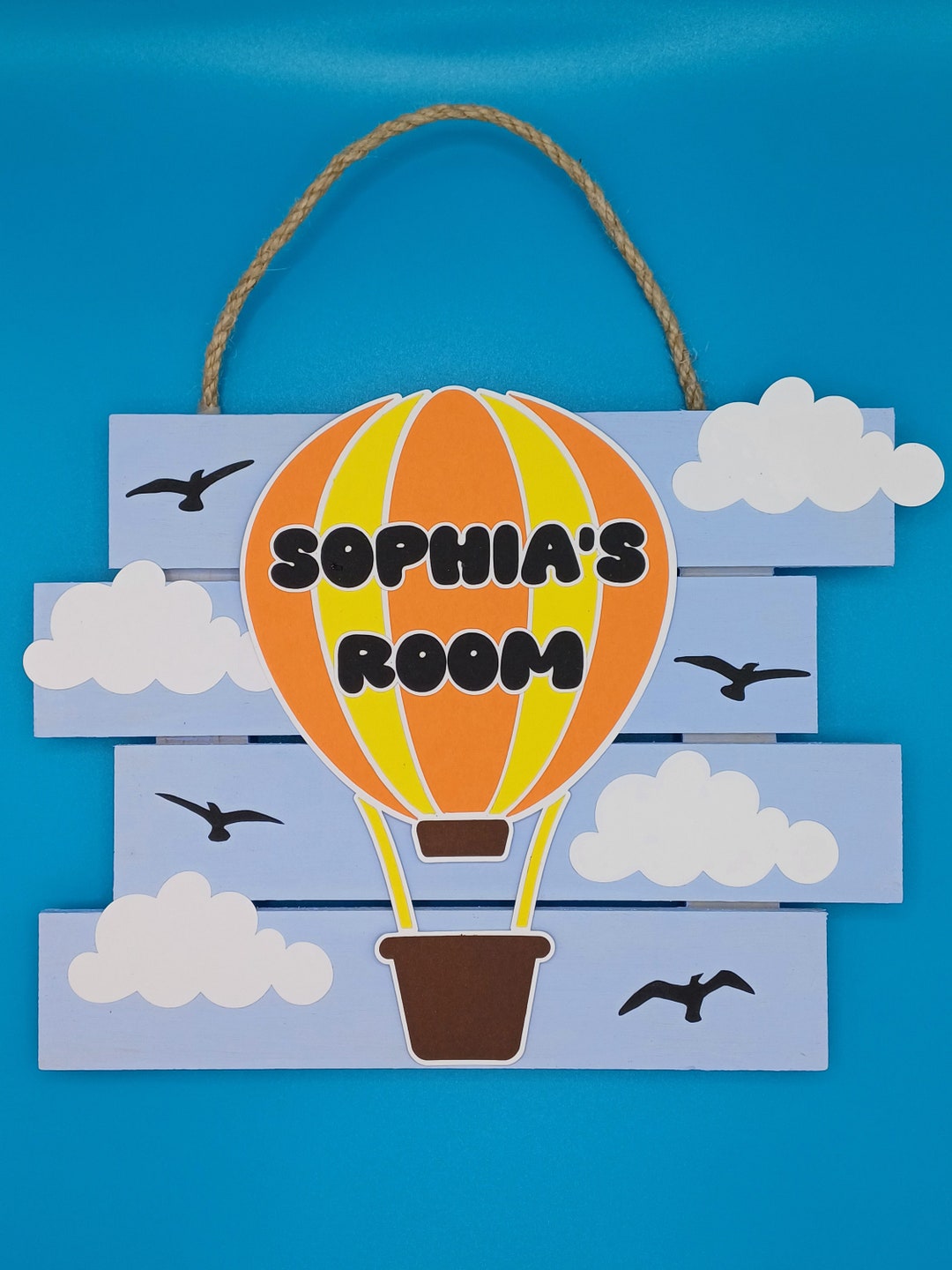 Hot Air Balloon Themed Children's Door Sign - Etsy