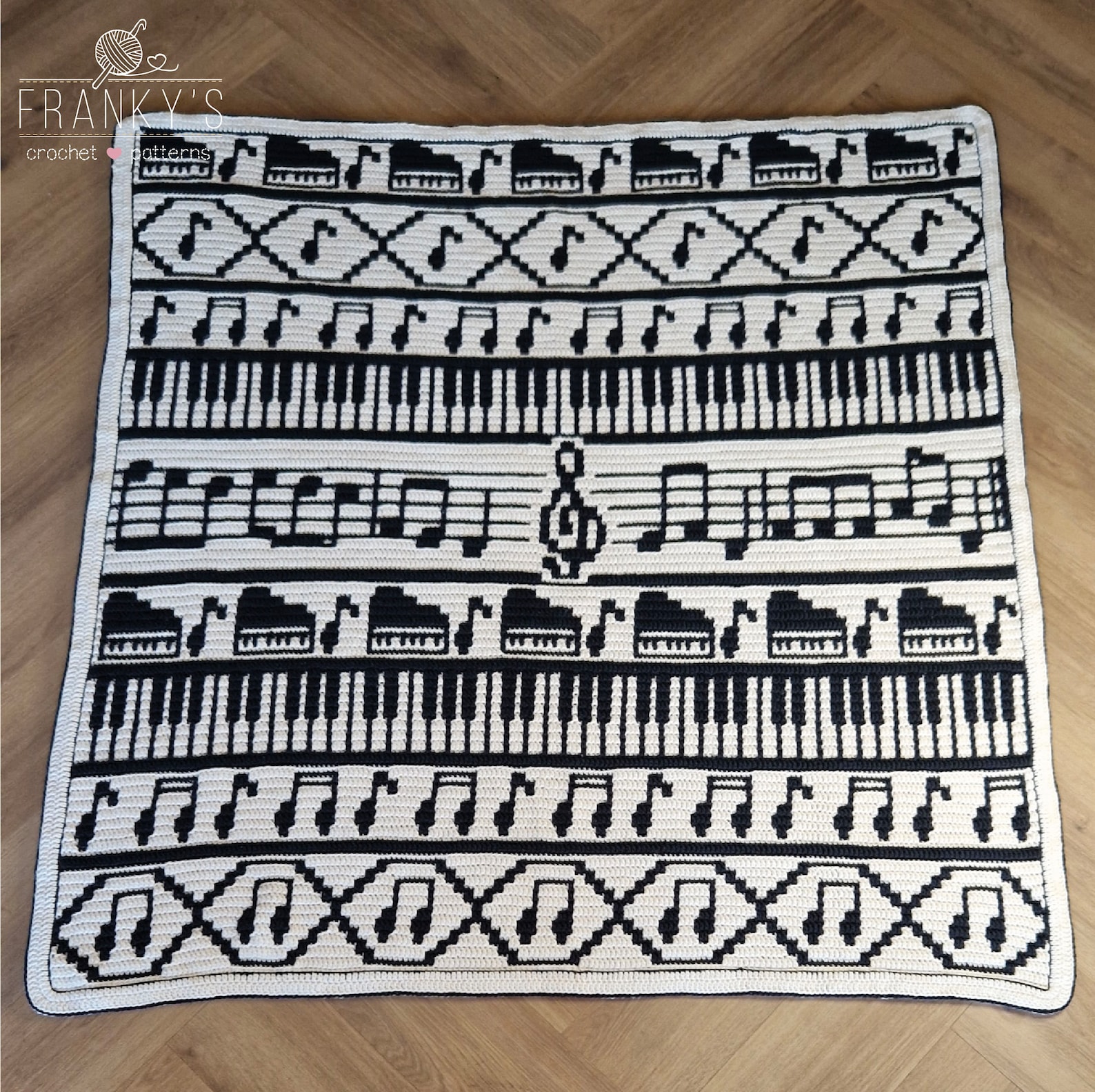 Piano Love Overlay Mosaic Crochet Pattern Digital Download - Etsy