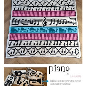 Piano Love - Overlay Mosaic Crochet Pattern - Digital Download - Etsy