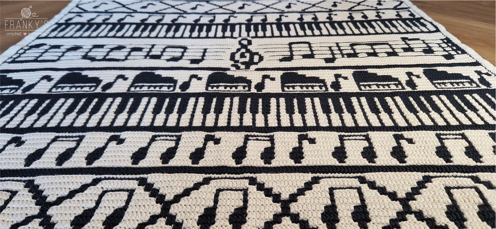 Piano Love Overlay Mosaic Crochet Pattern Digital Download - Etsy
