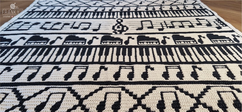 Piano Love Overlay Mosaic Crochet Pattern Digital Download - Etsy