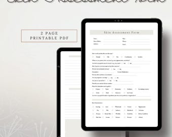 Minimalist Skin Assessment Form| Simple | Printable |facials ...