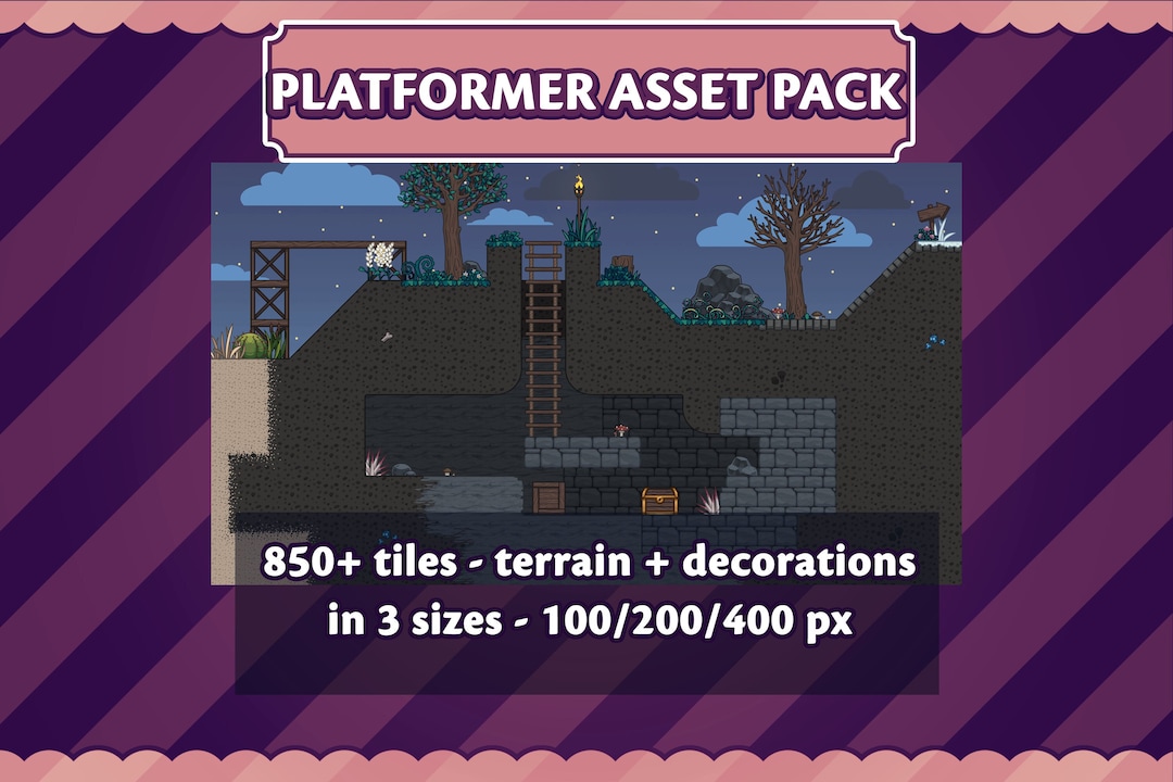 Platformer Asset Pack - 850+ Assets for Game Making - PNG Images - Etsy ...