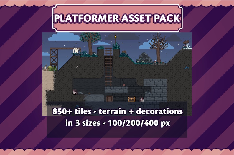 Platformer Asset Pack - 850+ Assets for Game Making - PNG Images - Etsy ...