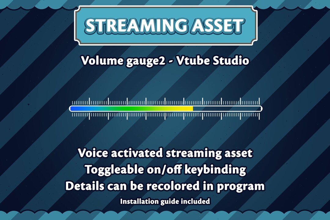 Streaming Assets - Volume Gague 2 Vtube Studio Model. Twitch, Youtube Streaming Utility - Etsy