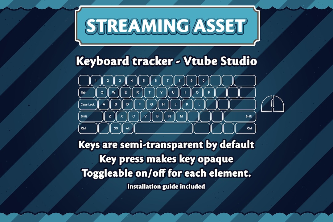 Streaming Assets - Keyboard Tracker Lite Vtube Studio Model. Twitch ...