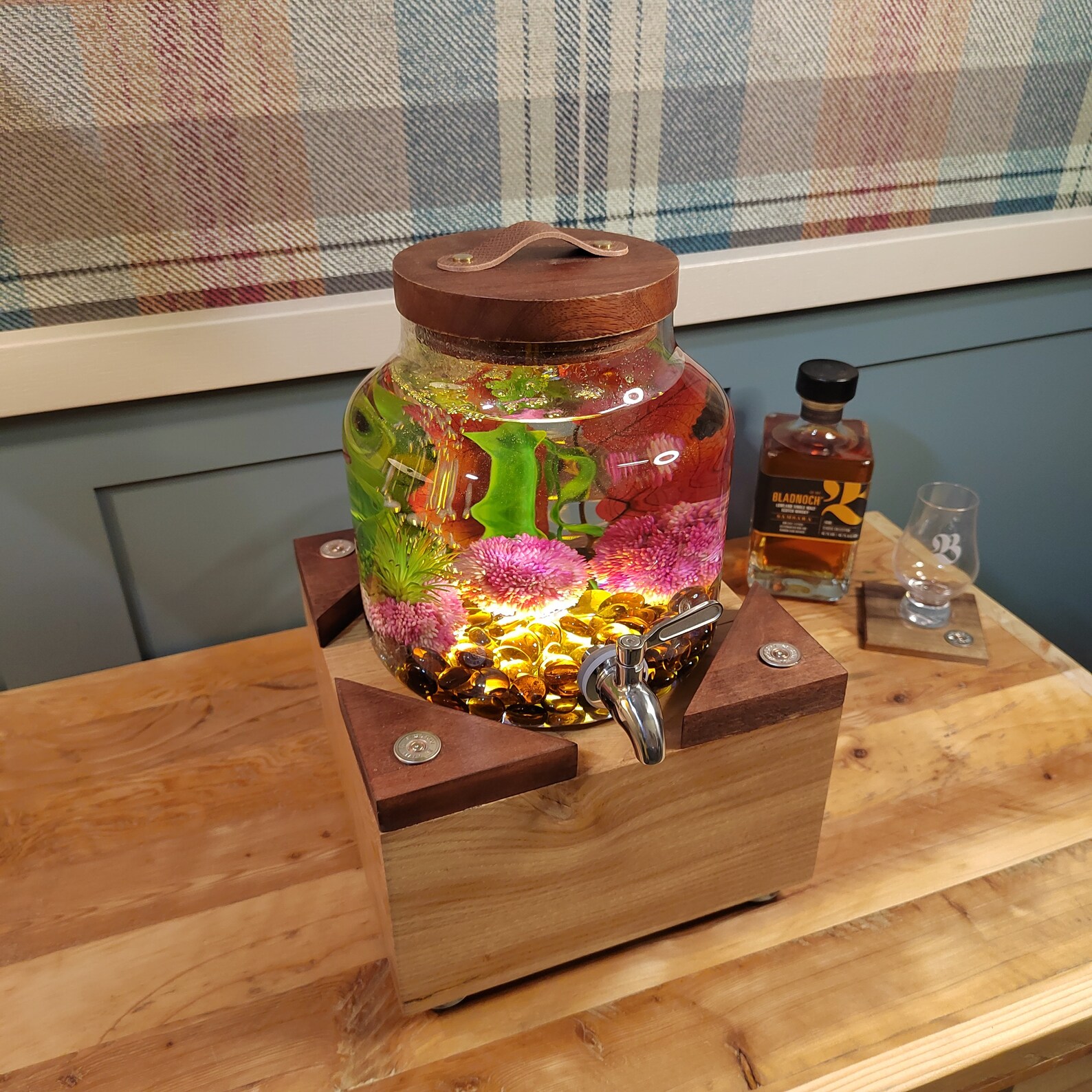 Luxurious Handmade Solid Oak & Mango Wood Coldwater Goldfish Aquarium ...