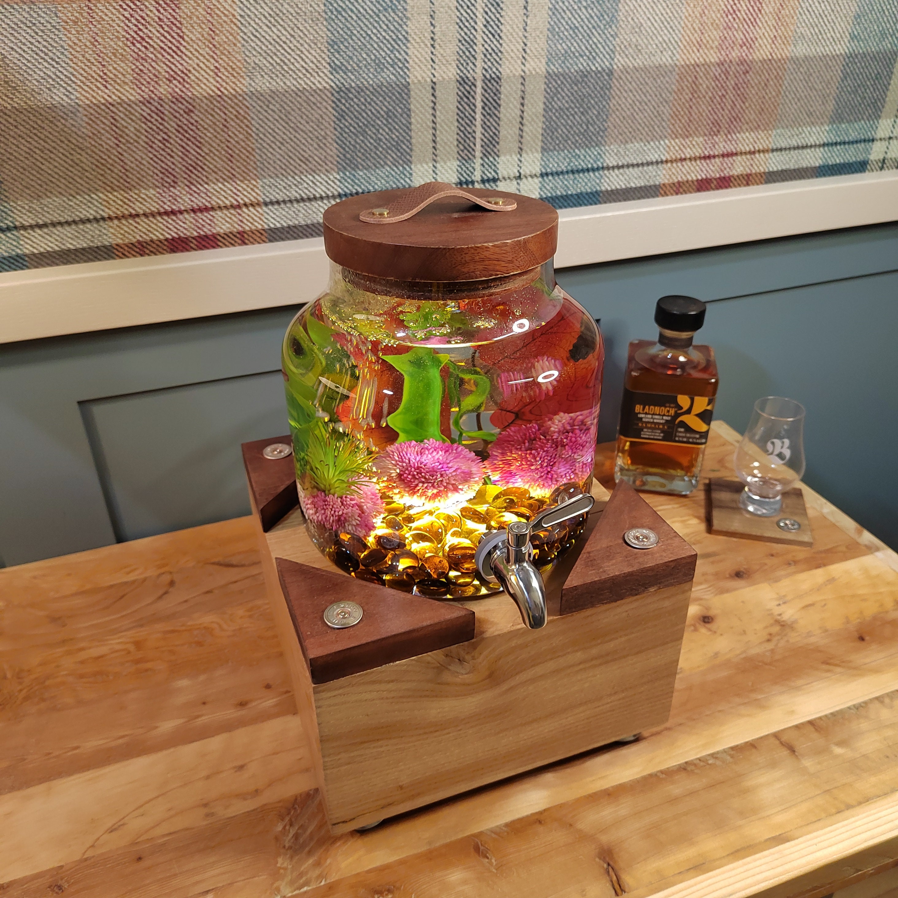 Luxurious Handmade Solid Oak & Mango Wood Coldwater Goldfish Aquarium ...