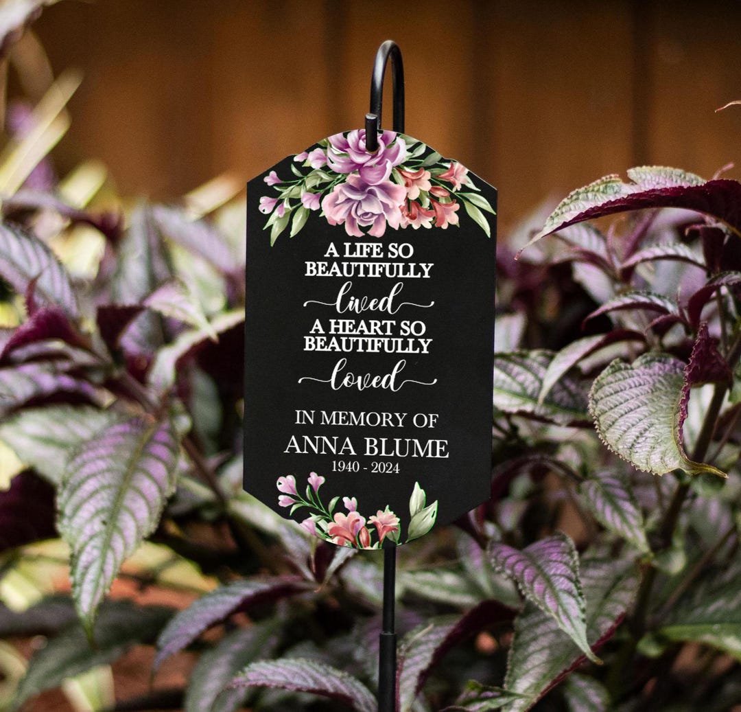 Personalized in Memory of Garden Decor Sympathy Gift Garden Stake ...