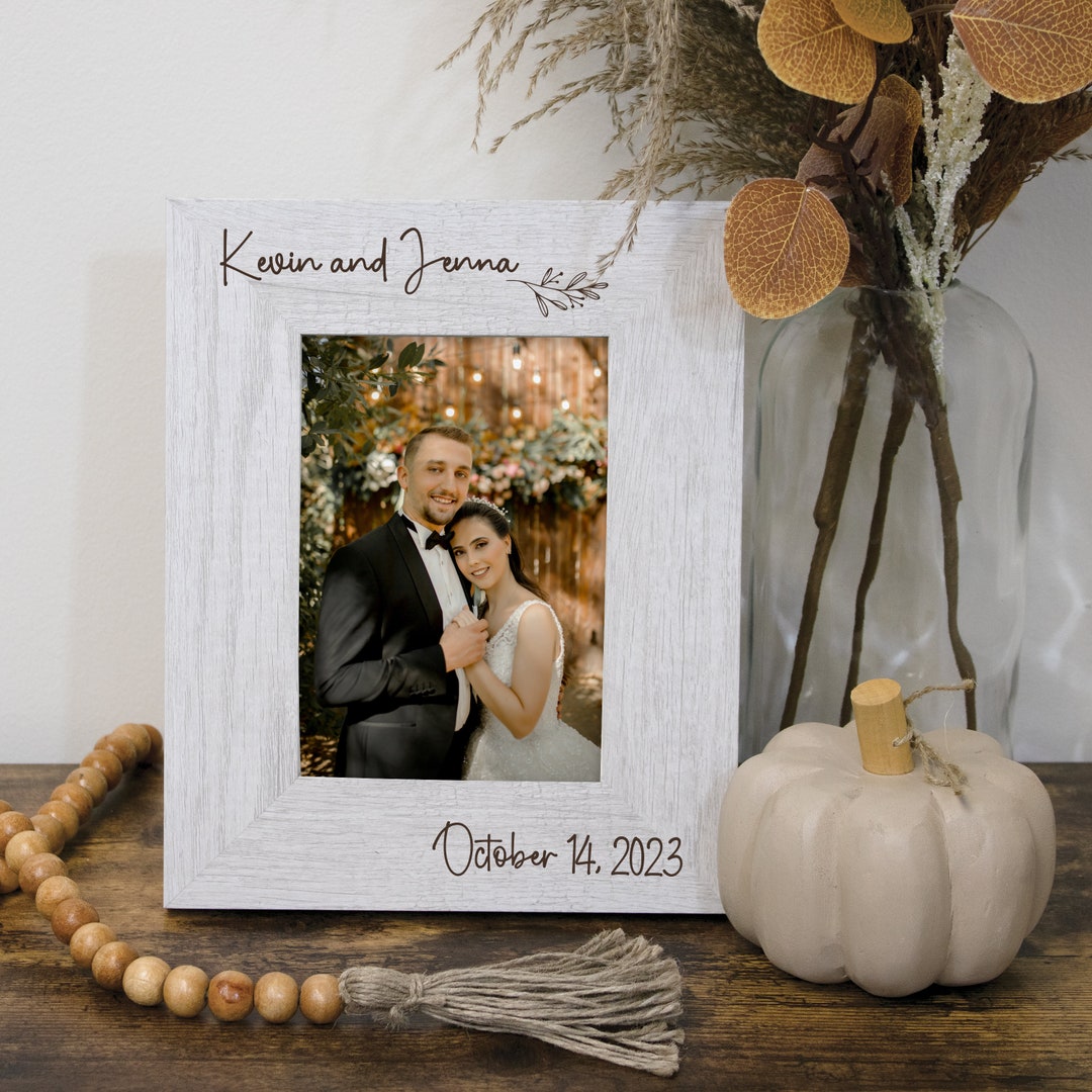 Personalized Wedding Picture Frame Engraved Anniversary Picture Frame Wedding Photo Frame in ...