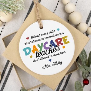 Personalized Daycare Teacher Gift: Ceramic Ornament Keepsake | Daycare ...