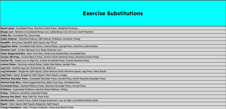 Full Body Training Plan the Foundation - Etsy