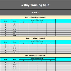 PPL Workout Plan - Etsy