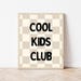 Retro Smiley Face Print | Checker Smiley Poster | Girls Room Wall Art ...