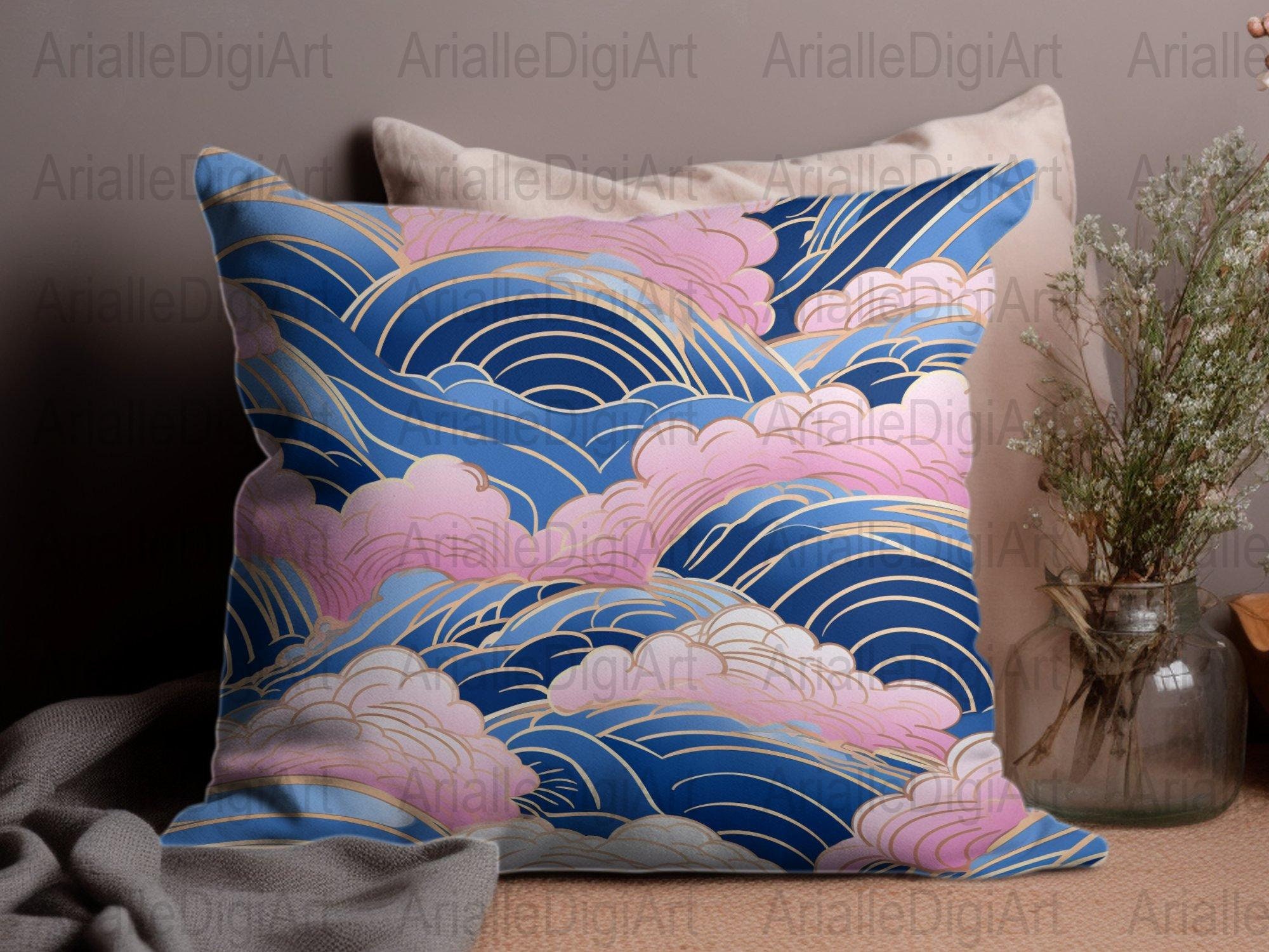 MEGA Bundle Seigaiha Ocean Waves Digital Art Collection Digital Paper ...