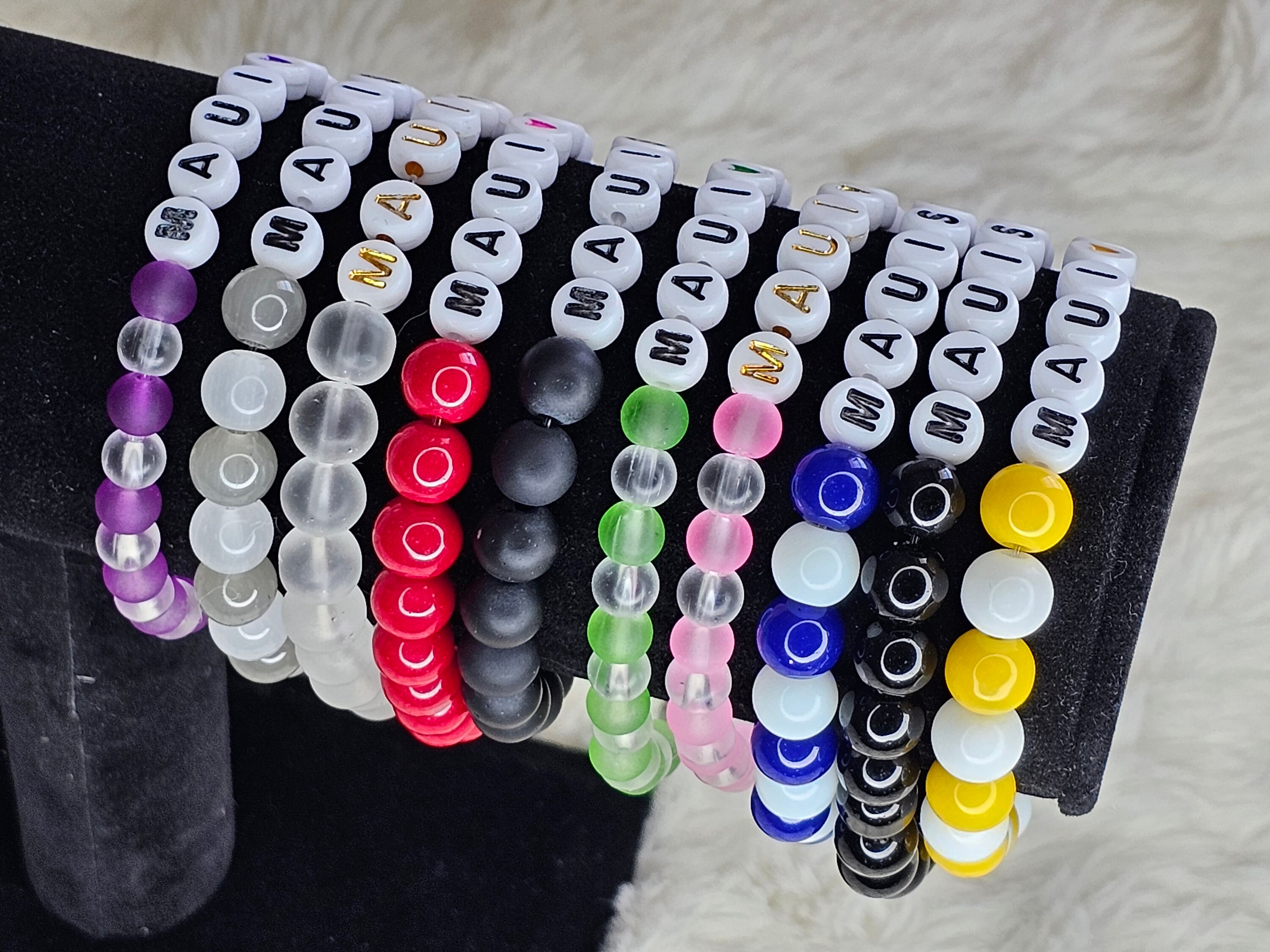 Maui Strong Beaded Bracelet | Custom Bead Bracelet - Etsy