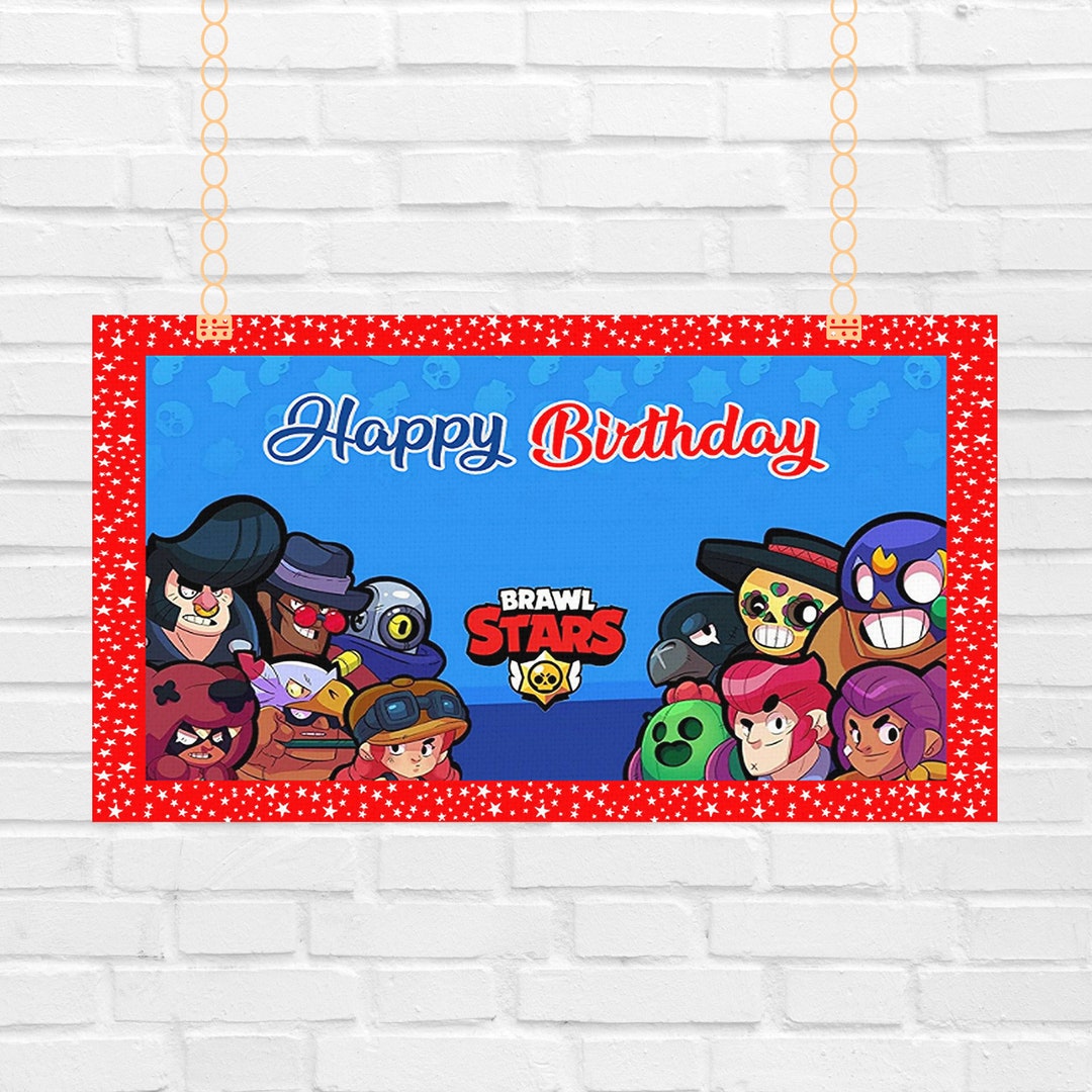 Brawl Stars Birthday Poster Brawl Stars Birthday Birthday - Etsy