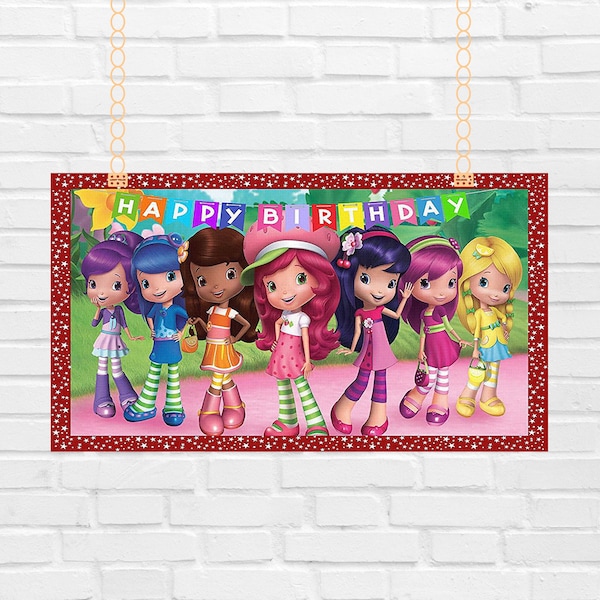 Strawberry Shortcake Backdrop - Etsy