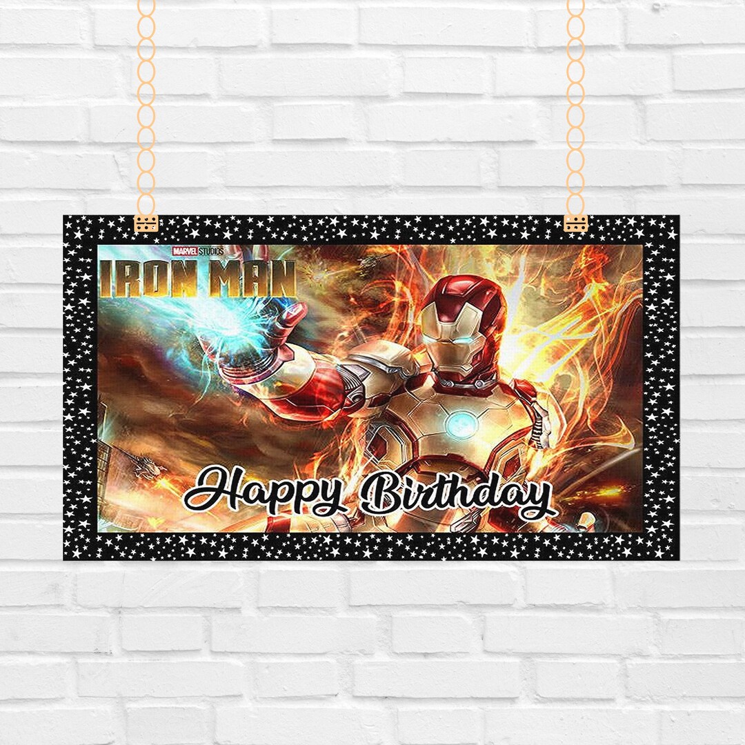 Iron Man Birthday Poster Iron Man Birthday Birthday - Etsy
