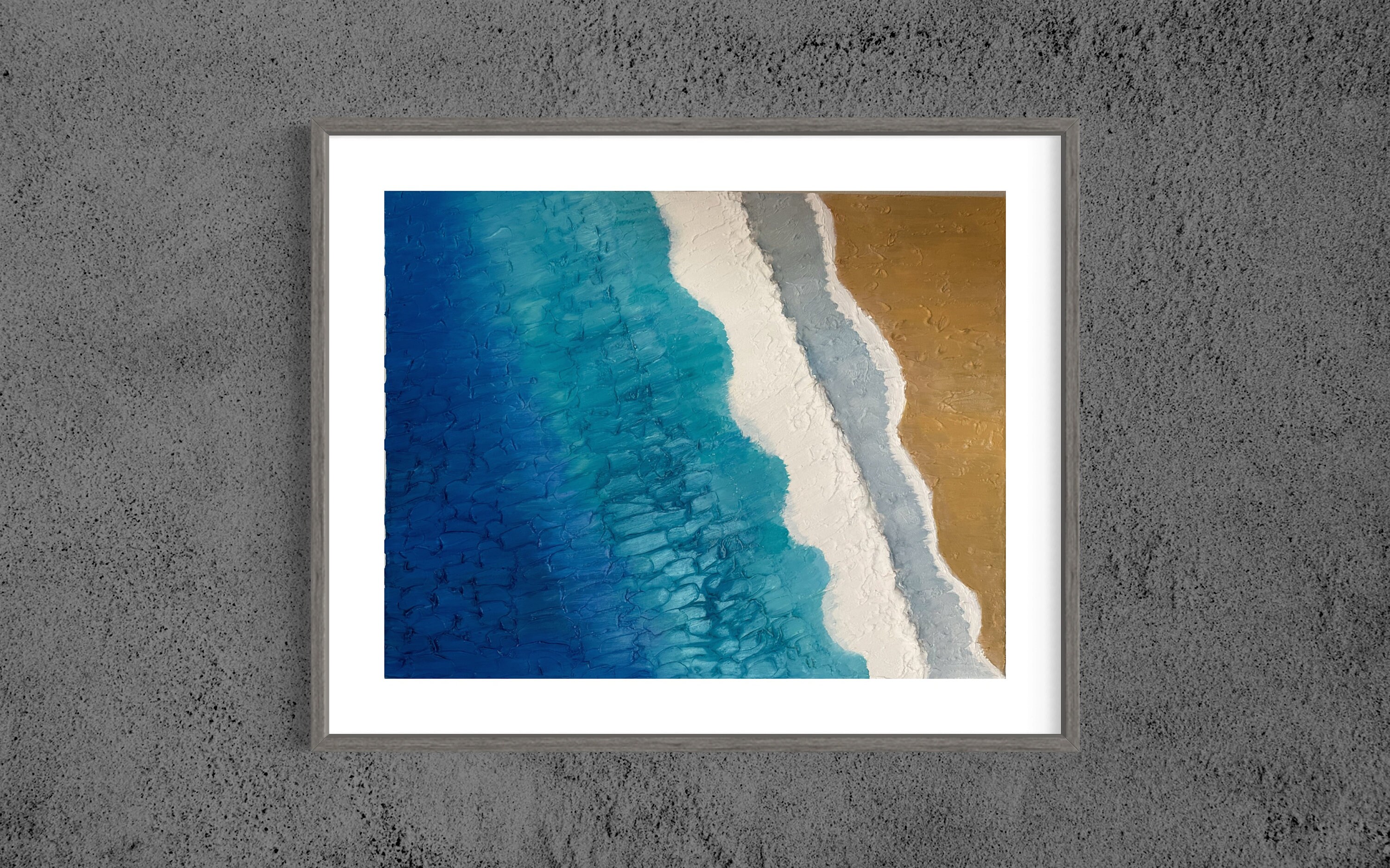 3D Abstract Beach Art, 3D Ocean Art, Vertical Art, Horizontal Art ...
