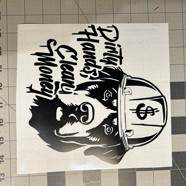 Dirty Hands Clean Money Decal - Etsy