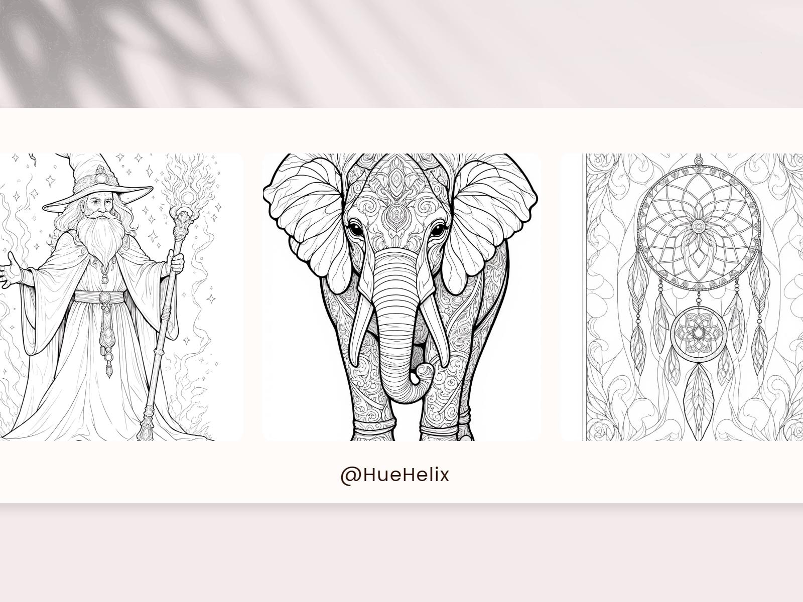 6 Highly Detailed Coloring Pages | Advanced Level | Unique Themes by ...