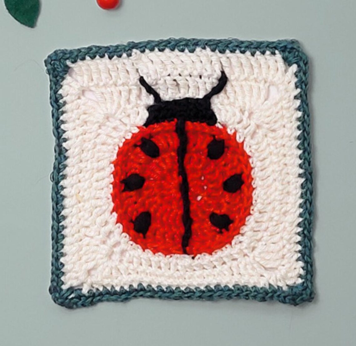 Ladybug Granny Square Crochet Pattern - PDF, US Terms, Step-by-step ...