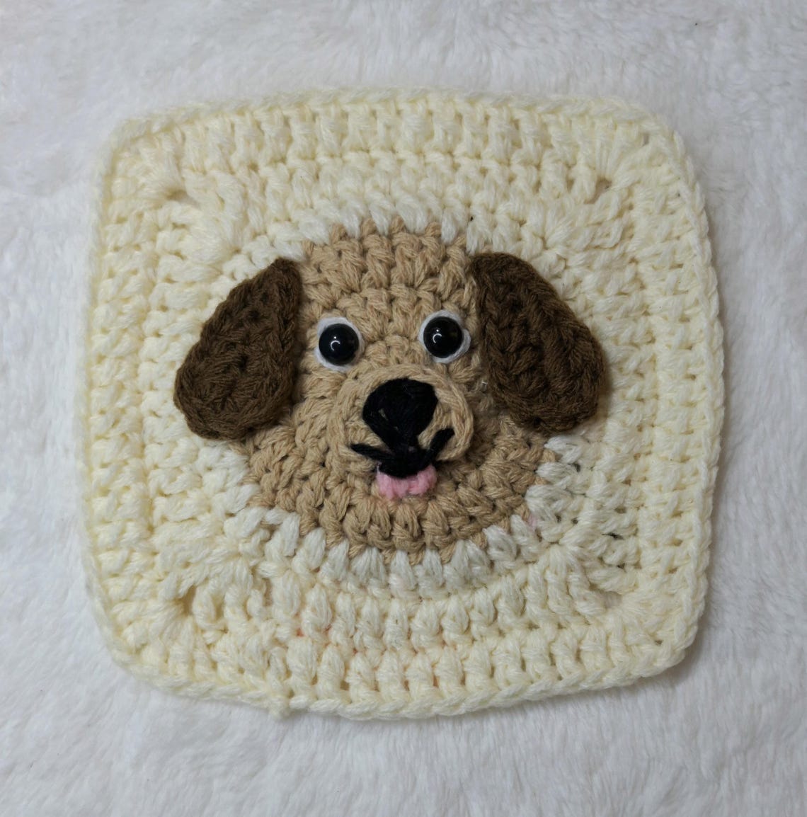 Dog Granny Square Crochet Pattern - Etsy
