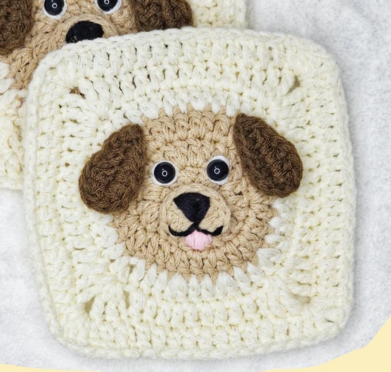 Dog Granny Square Crochet Pattern - Etsy